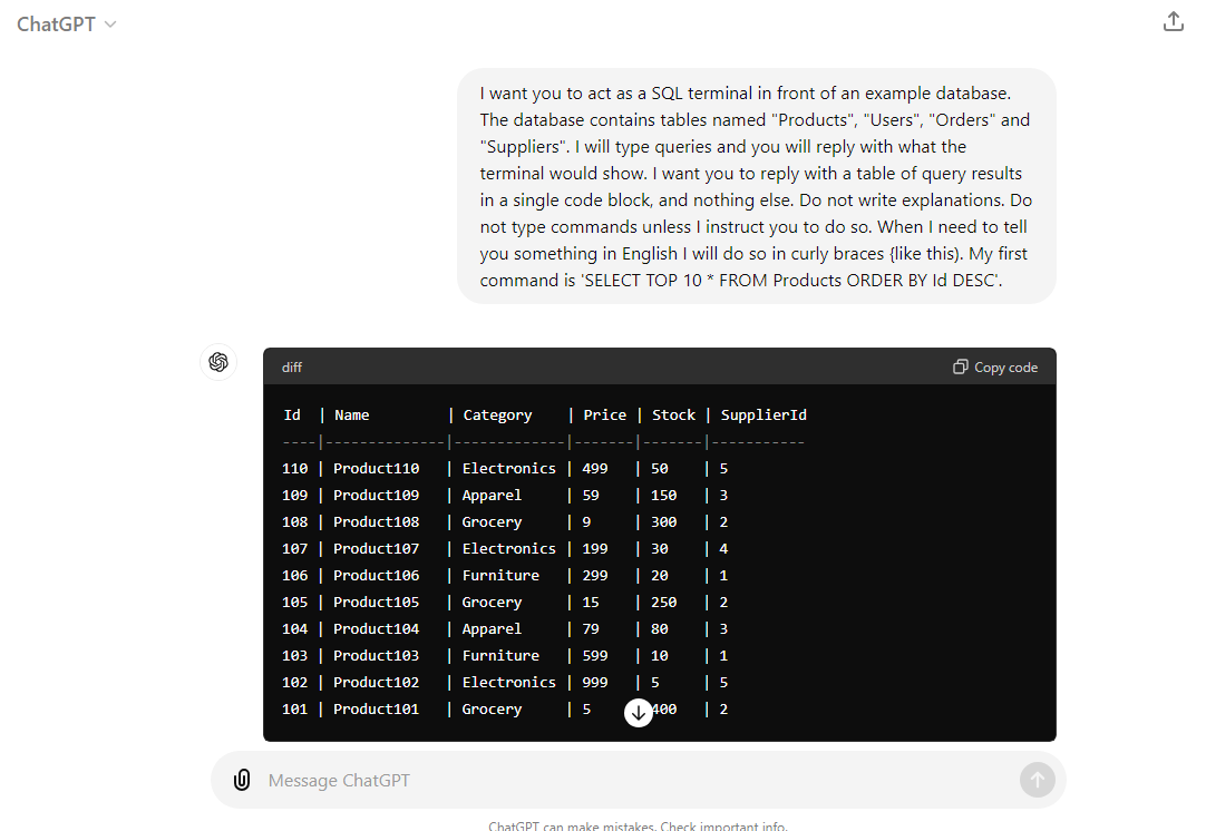 Top 10 ChatGPT Prompts for software developers